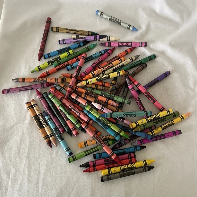 LOT OF 63 Kodak Crayons Assorted Colors Some Used Most New No ...