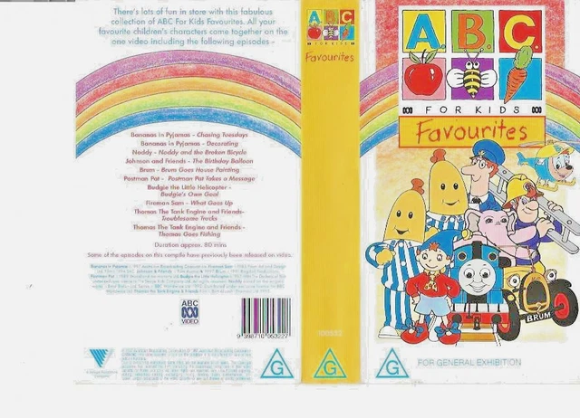 ABC FOR KIDS Favourites Vhs Video Pal A Rare Find $69.99 - PicClick AU