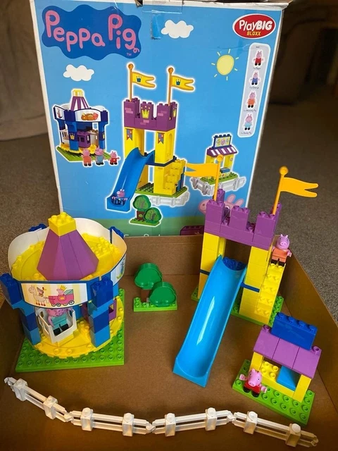 PEPPA PIG FUN Park Building Blocks Construction Set 3 Figures With Box ...