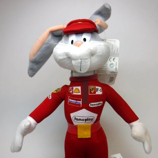 LOONEY TUNES BUGS Bunny Racing Car Plush - Retired & Rare Famoplay ...