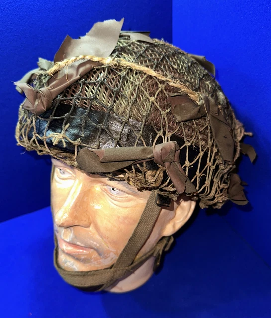 BRITISH ARMY PARACHUTE helmet MK 2 CCL 1956 Marked Size 7. 1/2 NI Suez ...