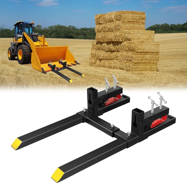 CLAMP ON PALLET Forks for Loader Bucket, 910KG Pallet Forks for Tractor ...