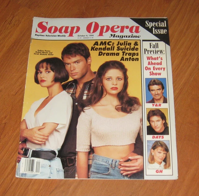 SOAP OPERA 1994 magazine Sarah Michelle Gellar RUDOLF MARTIN Joshua ...