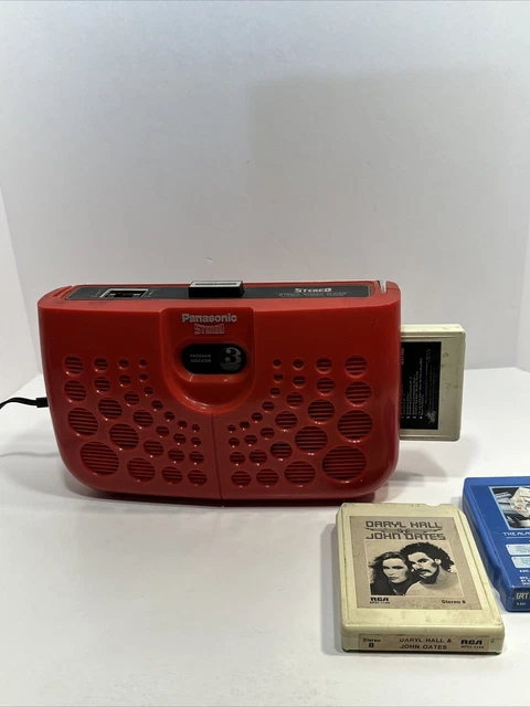 VINTAGE RED Portable Panasonic Stereo 8-Track Player RS-833S MCM Parts ...