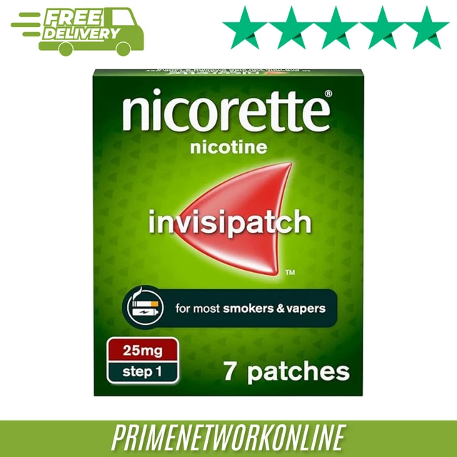 NICORETTE INVISI 25MG Patch - 7 Patches 100% ORIGINAL⭐⭐⭐ £9.95 ...