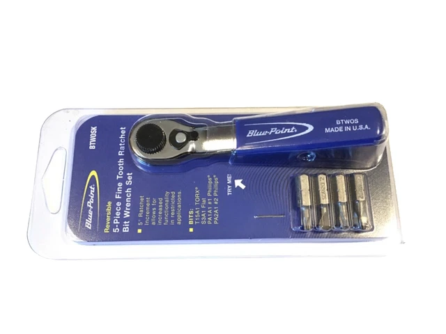 BLUE POINT BY SNAP ON BTWOSK 5 Piece 15° Offset Mini Ratcheting Wrench ...