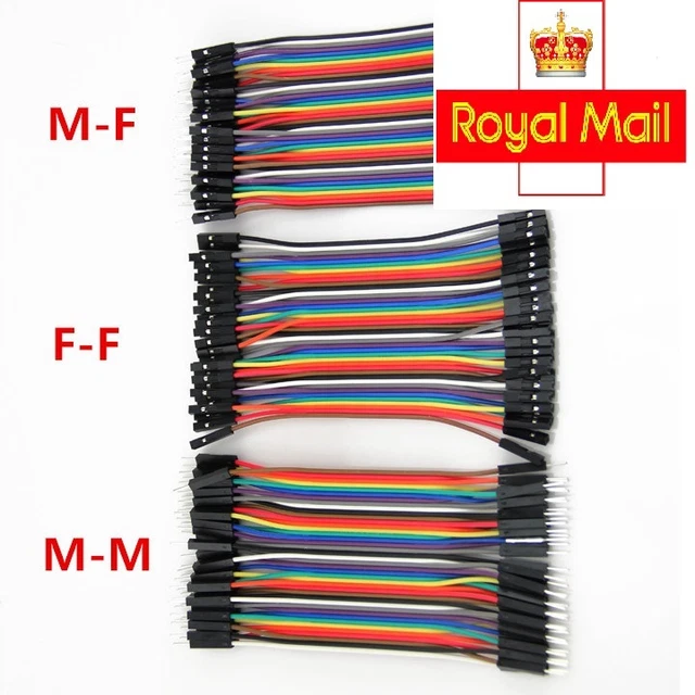 40PCS 10CM DUPONT Jumper Wire Ribbon GPIO Cable PiArduino Breadboard F ...