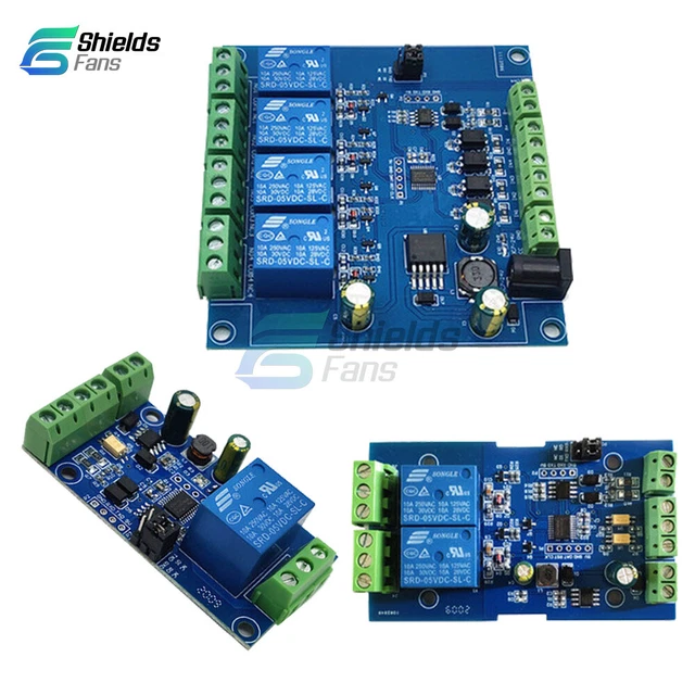 Modbus Rtu 2 Way 12v Relay Module Switch 2 Way Relay Output Rs485 Communication Eur 9 48