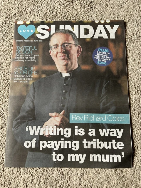 SUNDAY PEOPLE MAGAZINE 23rd June 2024 23/6/24 Rev Richard Coles £12.00 ...