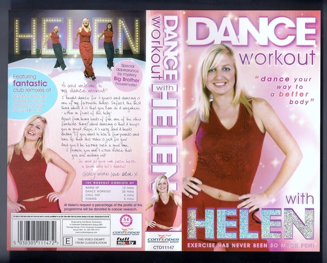 VHS VIDEO DANCE Workout Helen Adams. 2001. Fitness Exercise. Big ...