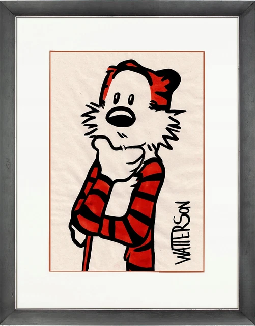BILL WATTERSON: CALVIN and Hobbes - watercolor on old paper £55.72 ...