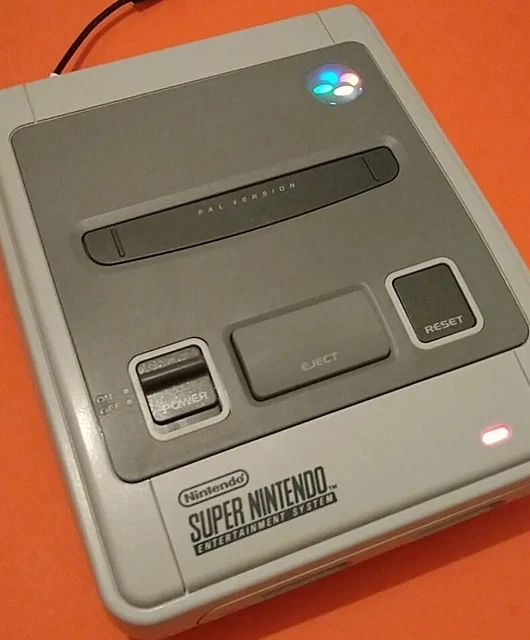 CONSOLE SUPER NINTENDO SNES 1-CHIP + BYPASS RGB + RICAPITO + LOGO LED ...