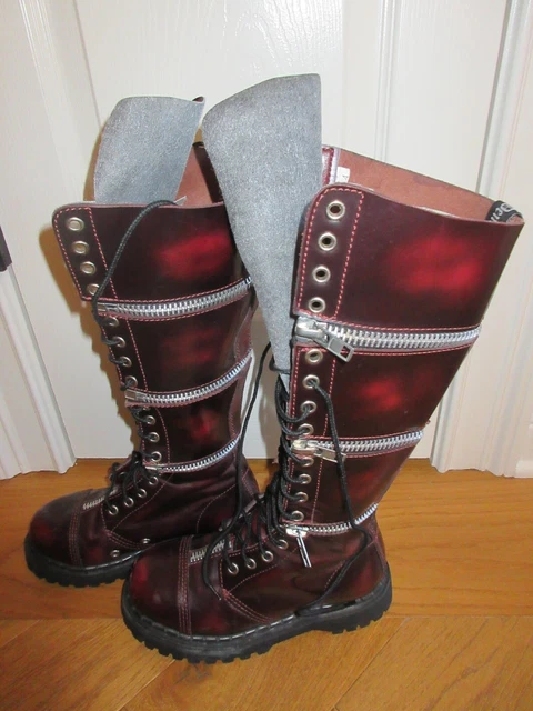 DEMONIA UNISEX REVOLVER Burgundy Boot - US Men's Sz 4 £51.51 - PicClick UK