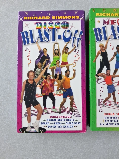 RICHARD SIMMONS MEGA Mix & DISCO Blast-Off Exercise VHS Lot of 2 ...