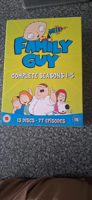 FAMILY GUY DVD Box Set Complete Seasons 1-5. 13 Discs- 77 Episodes £5. ...