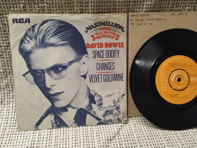 DAVID BOWIE 45 T 7" Space Oddity,Changes, Velvet Goldmine 1975 EX - EUR ...
