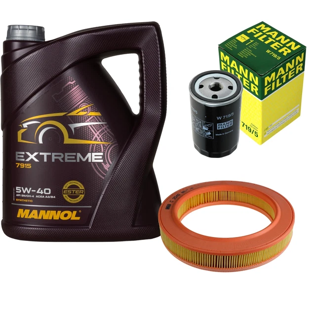 MANN-FILTER INSPECTION SET 5L mannol extreme 5W-40 pour VW Polo 1.0 Cat ...