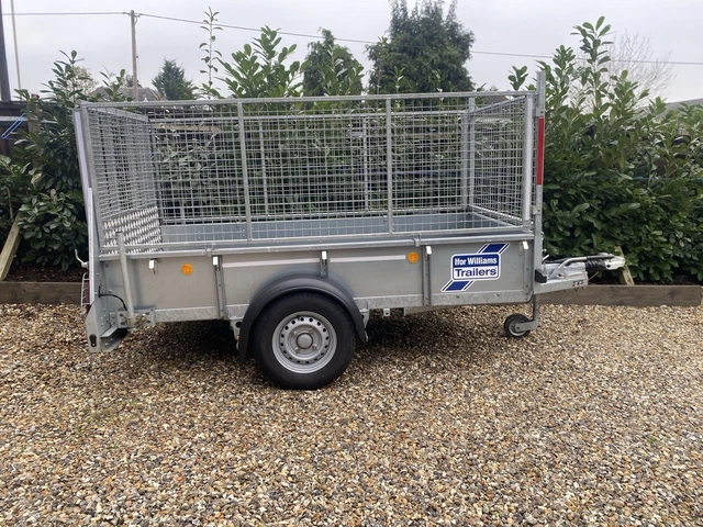 IFOR WILLIAMS BRAKED 1400KG GD84 Single Axle Trailer 8ft x 4ft Mesh ...