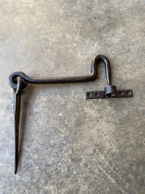 ANCIEN CROCHET 22 cm, en fer pour porte volet grille,ferrure serrure ...