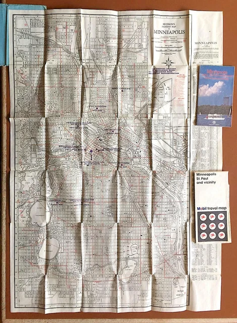 VINTAGE MAPS OF Minneapolis / St. Paul / Minnesota 1930’s-1980’s $12.41 ...
