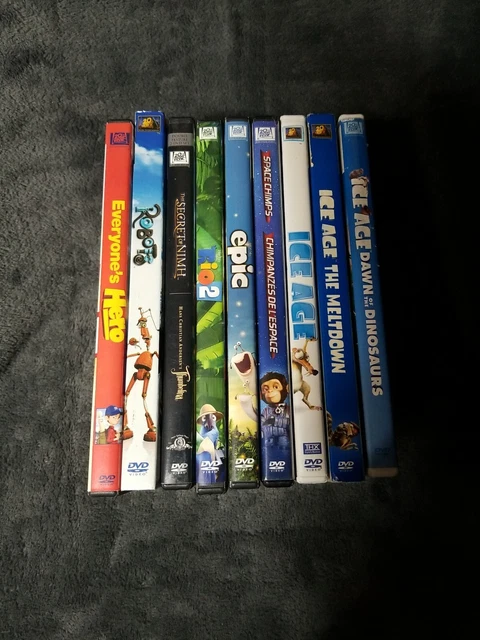LOT DEAL 9 Children's Kids DVDs Movies 20th Century Fox Ice Age Rio ...