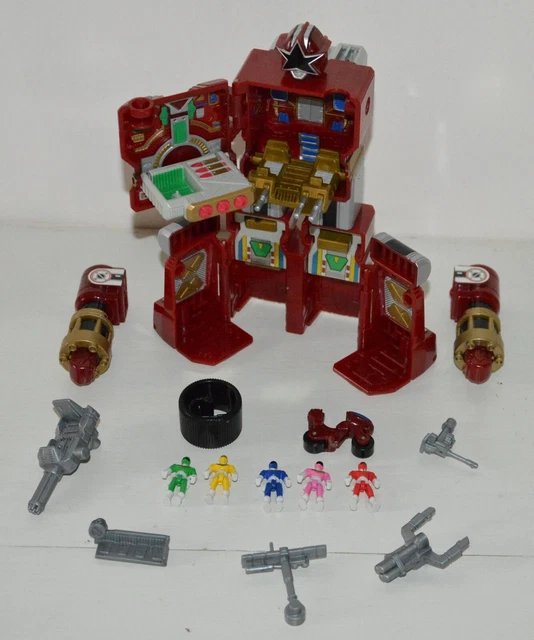 ROBOT BANDAI 1996 POWER RANGERS ZEO RED MEGAZORD BATTLEZORD MICRO plays ...