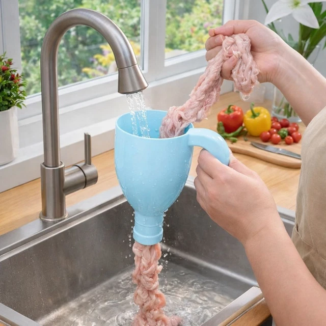 EFFICIENT PORK INTESTINE Cleaner Machine Pig Intestine Funnel Kitchen ...