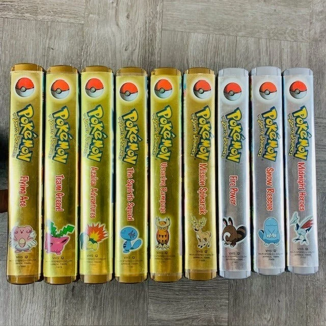 LOT OF POKEMON VHS Tapes - The Johto Journeys Gold Silver Clean ...