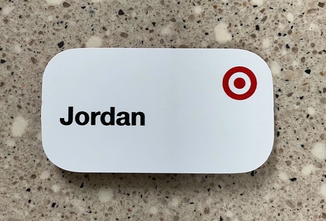TARGET NAME TAG Jordan Official Name Badge Magnet Backing 8 00 