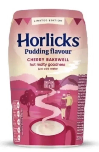 HORLICKS CHERRY BAKEWELL Hot Malty Instant Drink Limited Edition Just ...