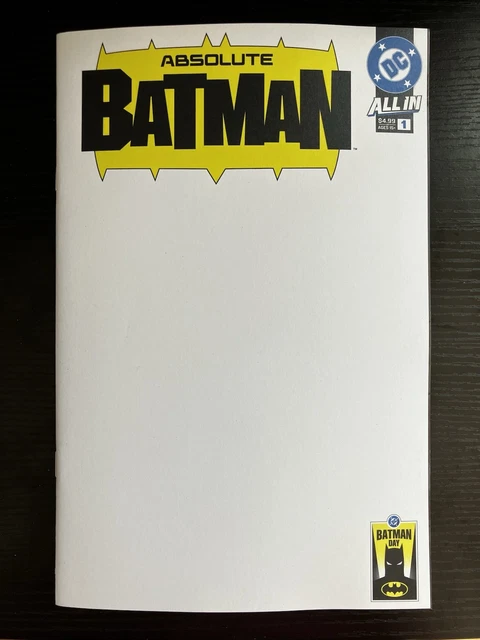 ABSOLUTE BATMAN #1 BLANK BATMAN DAY VARIANT (10/09/2025) DC Comics £7. ...