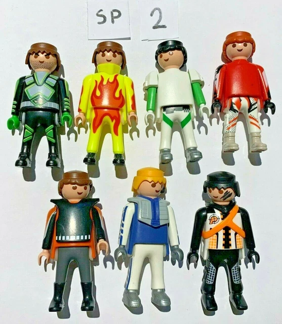 LOT PLAYMOBIL 7 Personnages Super Agent Bandit Guerrier Espace SP2 EUR ...