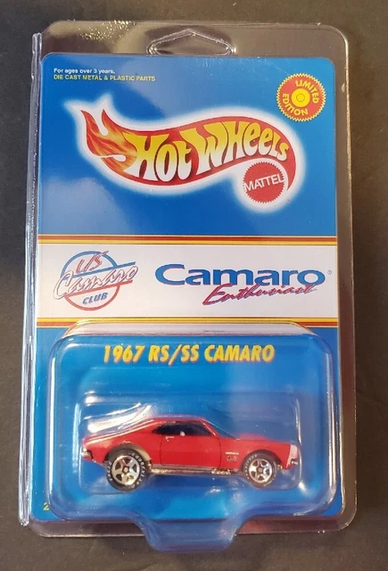 HOT WHEELS 1967 RS/SS Chevrolet Camaro Club Diecast Red 1:64 NEW ...