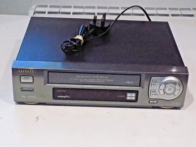 AIWA HV-FX2800 VHS VCR Video Cassette Recorder Grey Genuine Tested ...