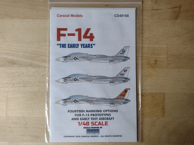 CARACAL 1/48 F-14A Tomcat Decals "The Early Years" £7.50 - PicClick UK