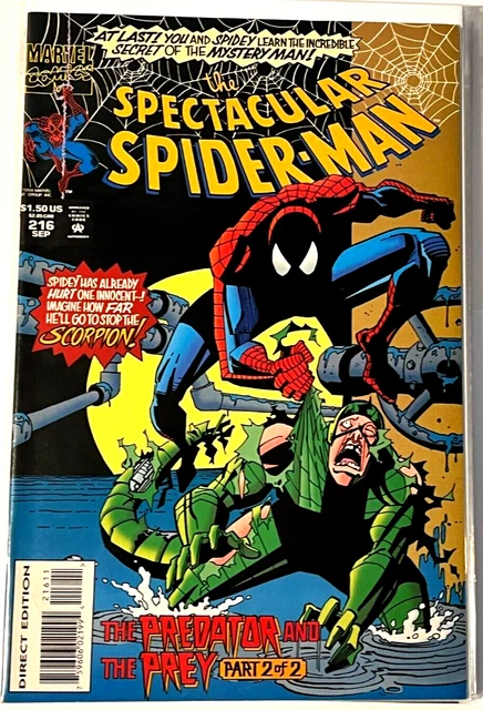 SPECTACULAR SPIDER-MAN #216 (NM) SCORPION Cover Story Appearance ...