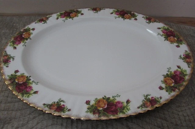 ROYAL ALBERT OLD Country Roses Meat Platter Large - 41cm x 31cm (636) £ ...