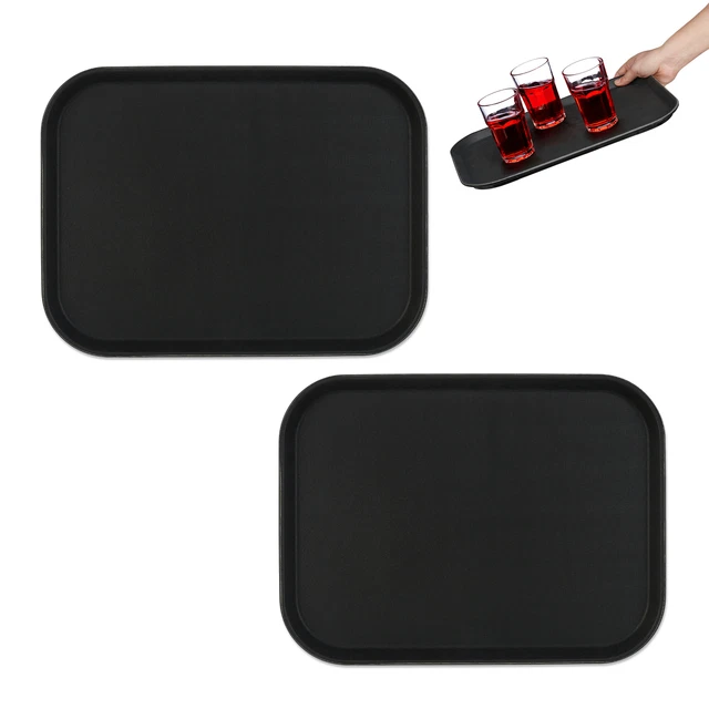 2 X SERVIERTABLETT Biertablett Bartablett Gastro-Tablett Kellnertablett ...