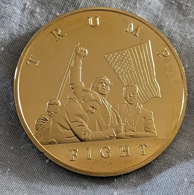 DONALD TRUMPSHOT GOLD Coin Fight to MAGA 2024 Americana Washington ...