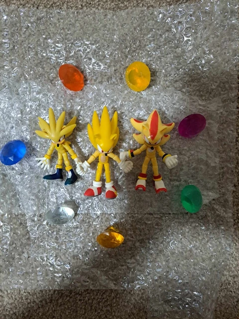JAZWARES SONIC THE Hedgehog Super Pack Shadow Silver 3” Figure Set ...