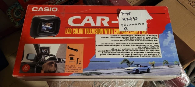 VINTAGE CASIO CAR TV 570 Color Television With Car Accessory Kit Rare ...