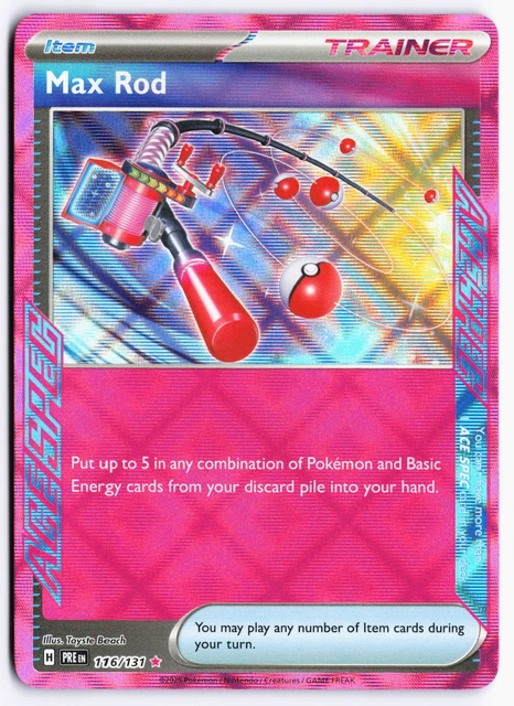 MAX ROD ACE SPEC Rare SV: Prismatic Evolutions 116/131 NM $3.42 ...