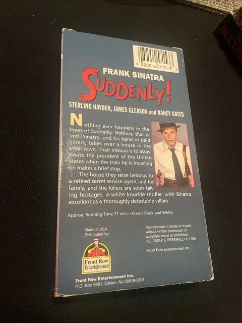 SUDDENLY: FRANK SINATRA white knuckle thriller VHS 1995 $8.00 - PicClick CA