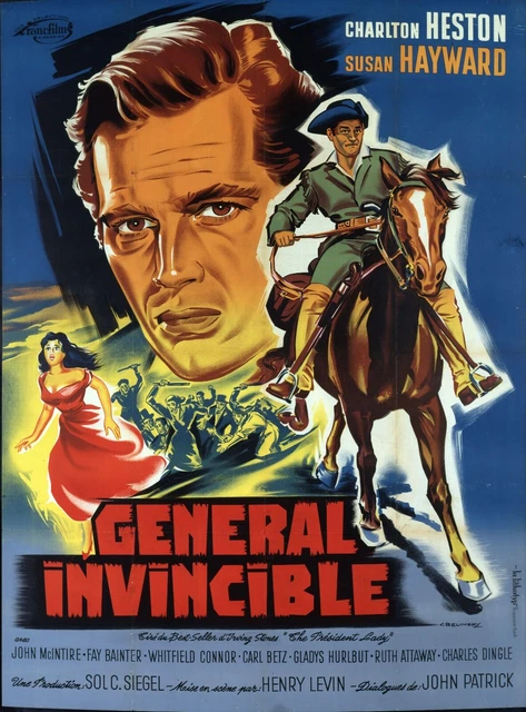 GÉNÉRAL INVINCIBLE, JOHN MC INTIRE, repro affiche cinéma (40x60 cm), HQ ...
