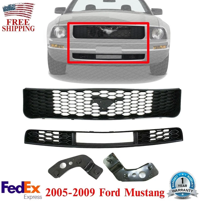 FRONT BUMPER UPPER & Lower Grille + Brackets LH & RH For 2005-2009 Ford ...