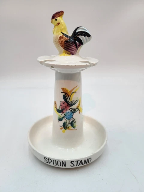 VINTAGE ROOSTER SPOON Stand Kitchy Made In Japan A16 $22.00 - PicClick CA