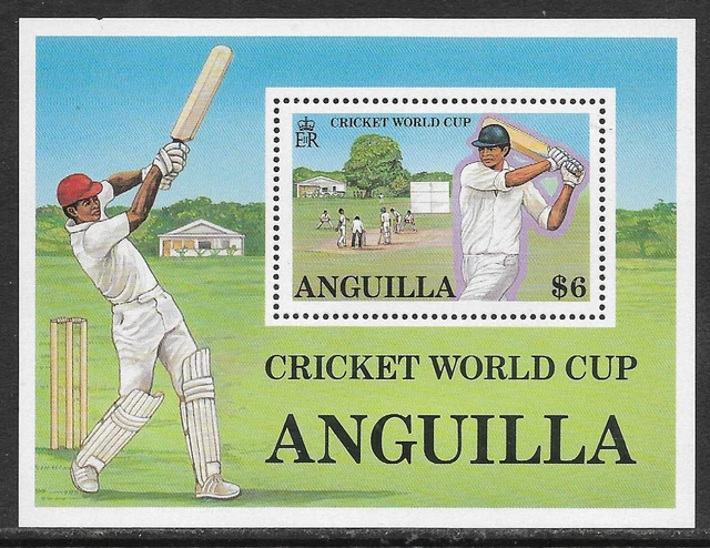 ANGUILLA 1987 ICC CRICKET WORLD CUP Souvenir Sheet MNH $9.95 - PicClick AU