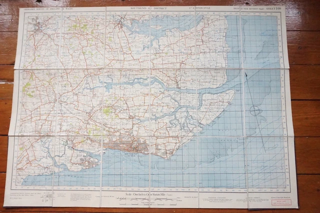 1940 LNER SOUTHEND & District Railway Linen Map WW2 £32.00 - PicClick UK