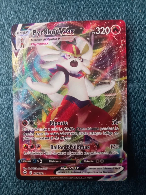 CARTE POKEMON PYROBUT 019/072 Vmax Epée et Bouclier 4,5 EB4.5 FR NEUF ...