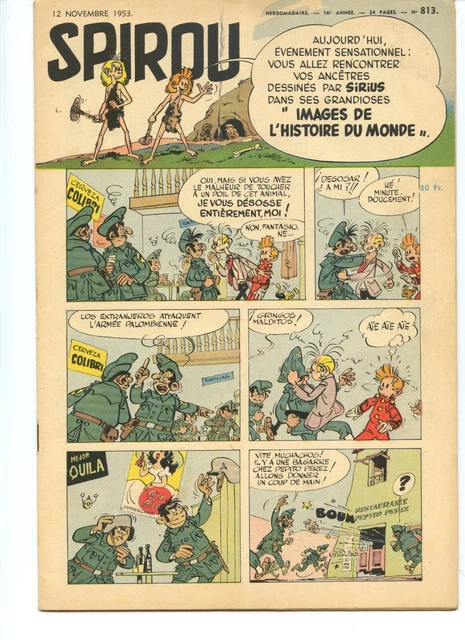 LOT DE 14 magazines Spirou de 1953 et 1954 - Bon état général EUR 9,00 - PicClick FR